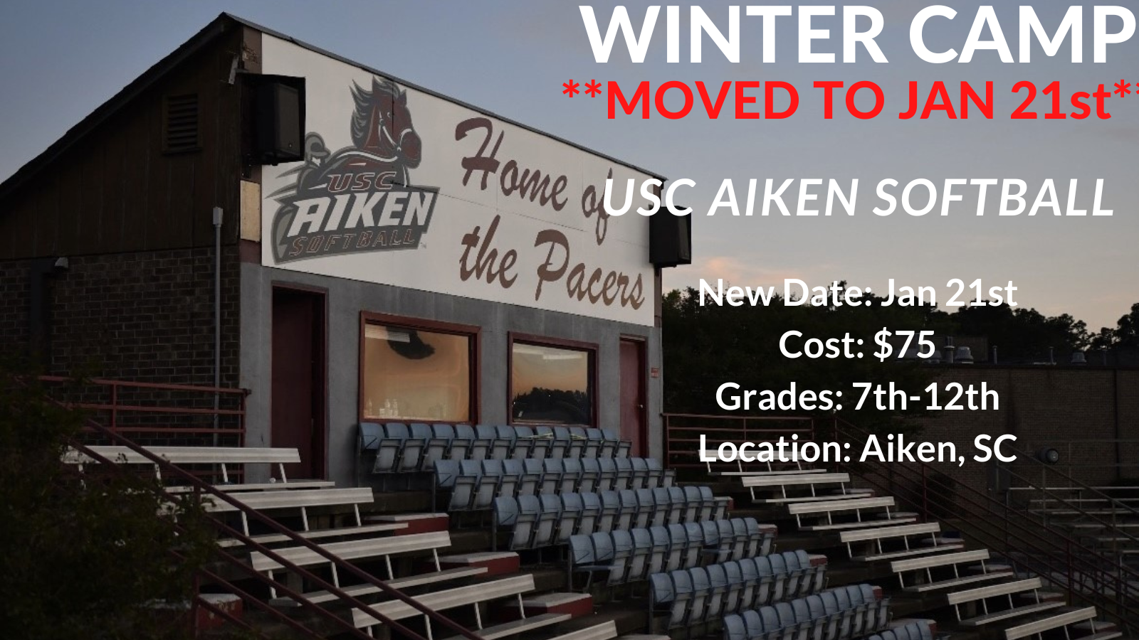 Winter Softball Camp at USC Aiken - Register Today