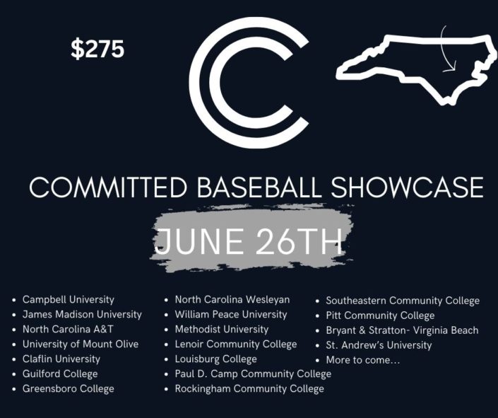 Committed Baseball Showcase with Player Metrics & College Coaches ...